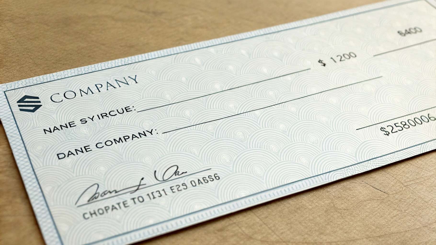 Cheque Design: Secure & Professional No. 1 Solutions